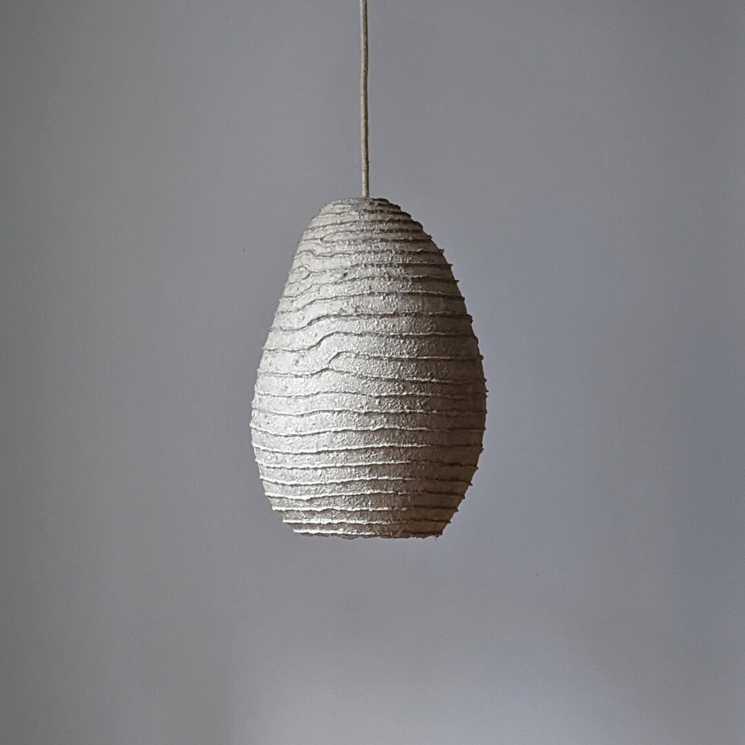 Lamp Made of a Transparent Layer of Paper Mache. Irregular Oval Shape ...