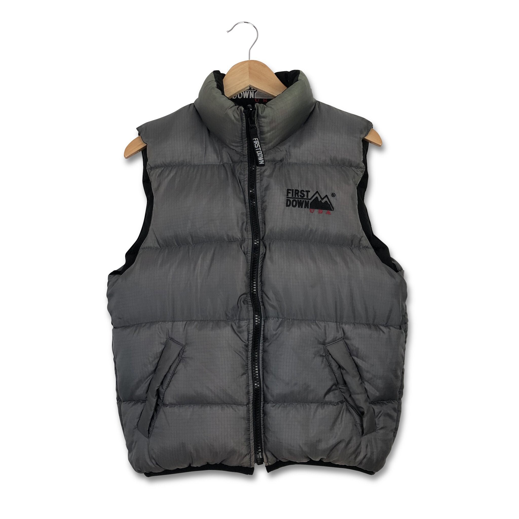 Vintage 90s First Down USA Down Puffer Bodywarmer Jacket M - Etsy