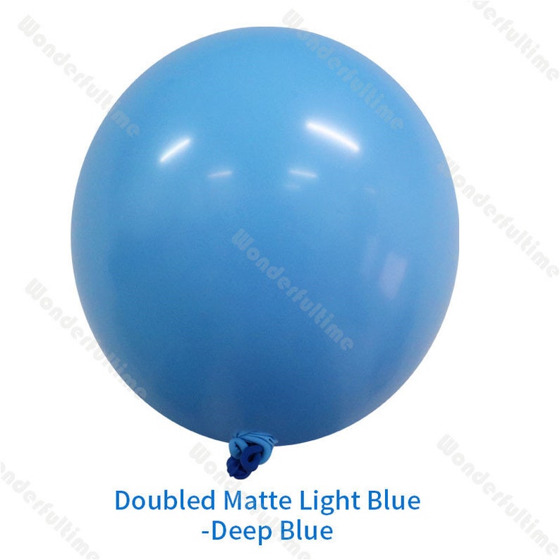 87pcs Doubled Matte Light Blue Deep Blue Balloons Garland Birthday ...