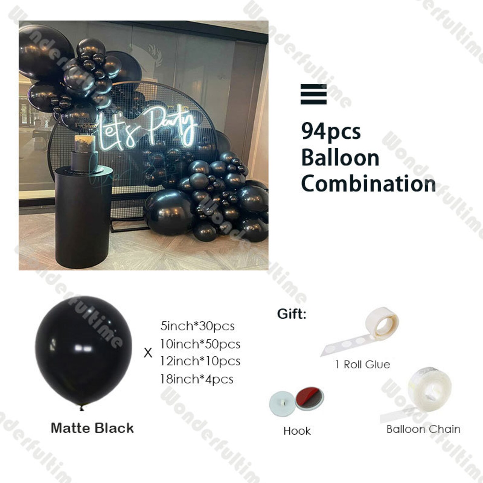 94pcs Matte Black Balloon Garland Archweddingbaby - Etsy