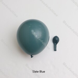 127pcs Ocean Blue Matte Gray Balloons Arch DIY White Gold Balloons ...