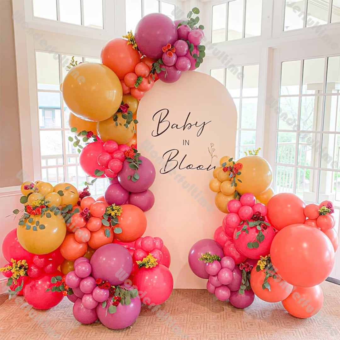 125pcs Summer Balloon Arch Baby Shower Girl Princess Birthday Gender ...