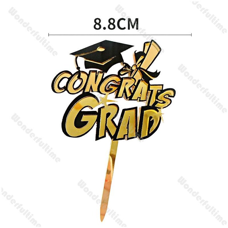 Personalized Graduation Cake Topper Acrylic Cake Charm Wedding Cake ...
