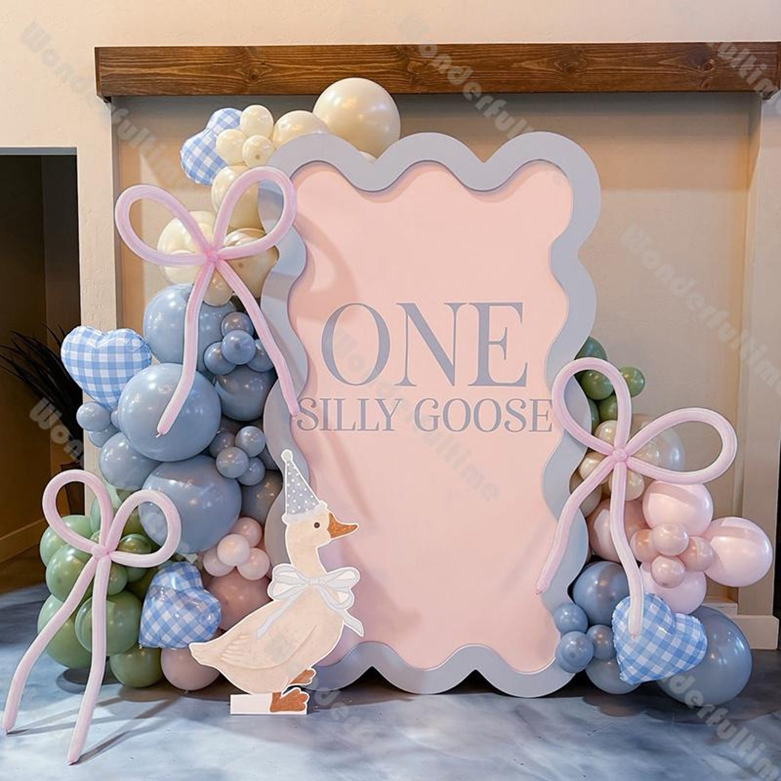119pcs Boys Silly Goose Balloon Arch Barnyard Baby Showers One Silly ...