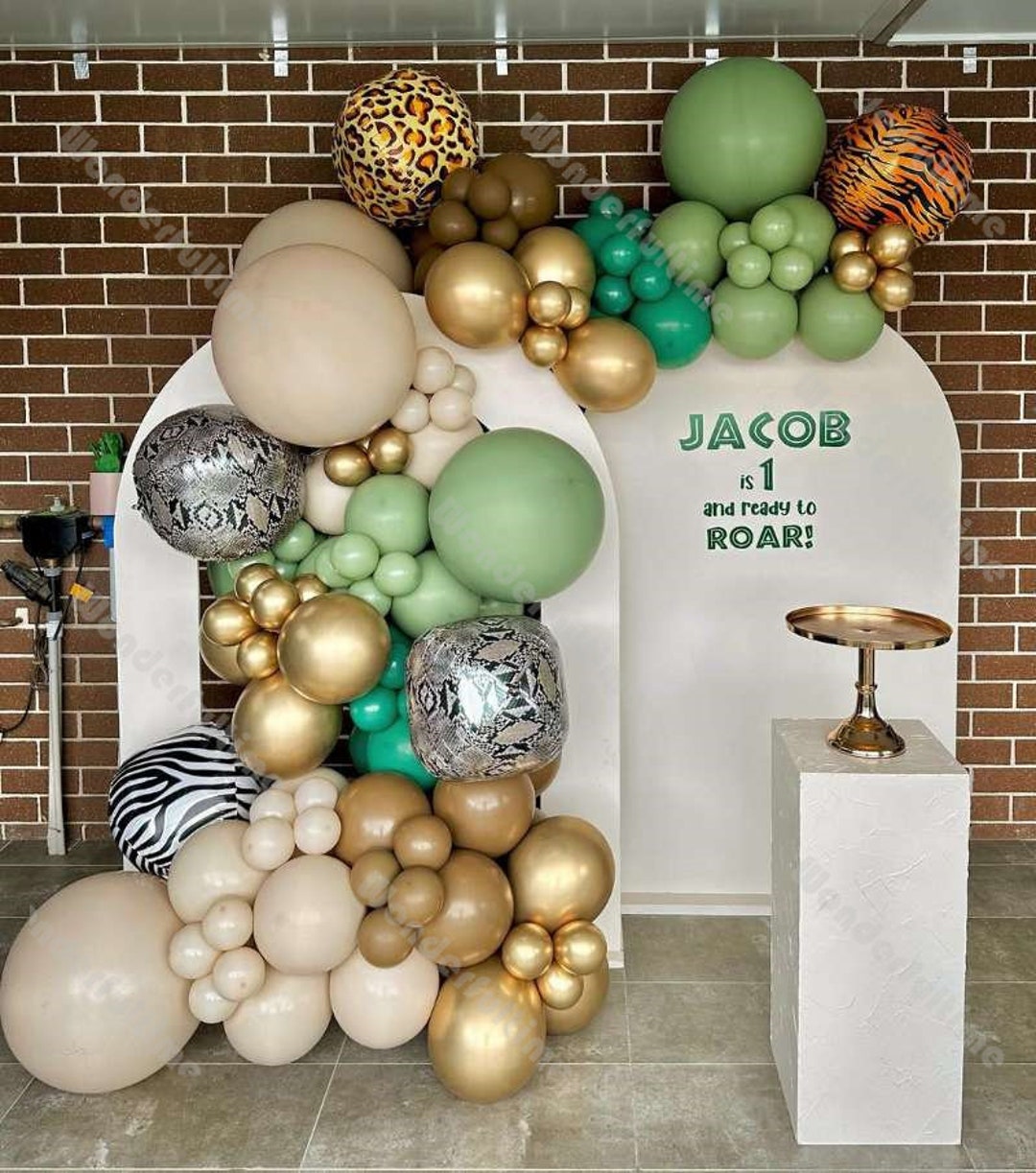 120pcs Woodland Balloon Arch Natural Sand Gold Forest Balloons Baby ...
