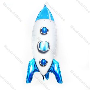 156pcs Space Theme Balloons Arch Blue Gold Star Ballon 4D Standing ...