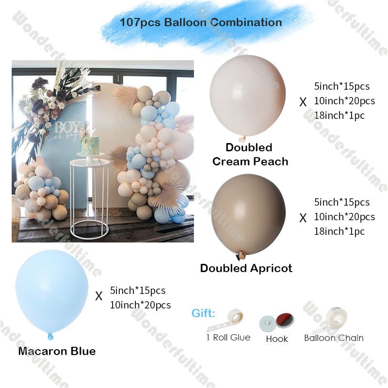 107pcs Doubled Blush Apricot Balloon Garland Kit Boho Wedding | Etsy