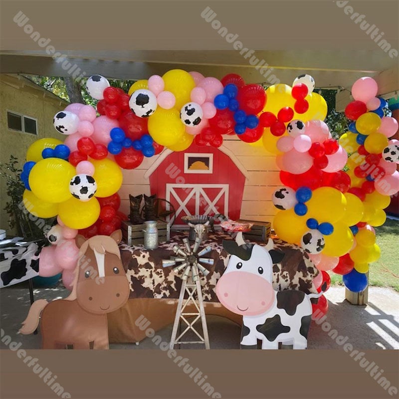 170pcs Matte Yellow Red Farm Theme Balloon Garland Arch Cowboy - Etsy