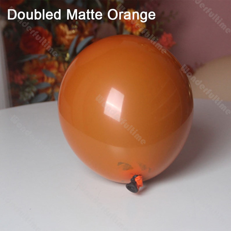 98pcs Double Orange Apricot Balloon Garland Arch Kit Halloween ...