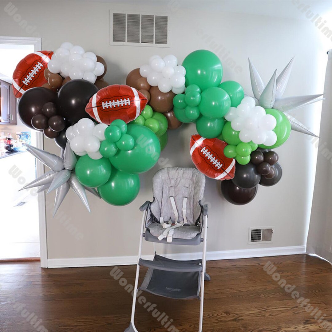 108pcs Rugby Party Balloons Arch Garland Kit 4D Football Party Balloon ...