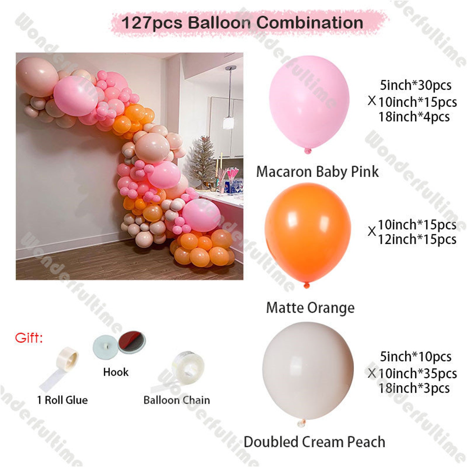 127pcs Macaron Baby Pink Balloon Arch Garland Kit Wedding - Etsy