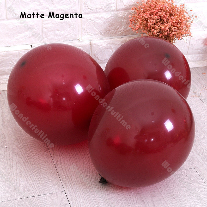 75pcs Matte Magenta Balloon Arch Garland Kit Wedding Decoration Pearl ...