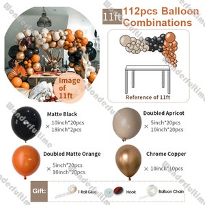 6-17ft Halloween Balloon Garland Arch Kit DIY Wedding Decoration ...