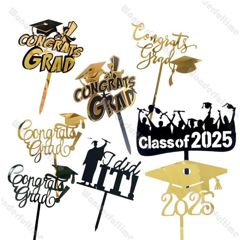 Personalized Graduation Cake Topper Acrylic Cake Charm Wedding Cake ...