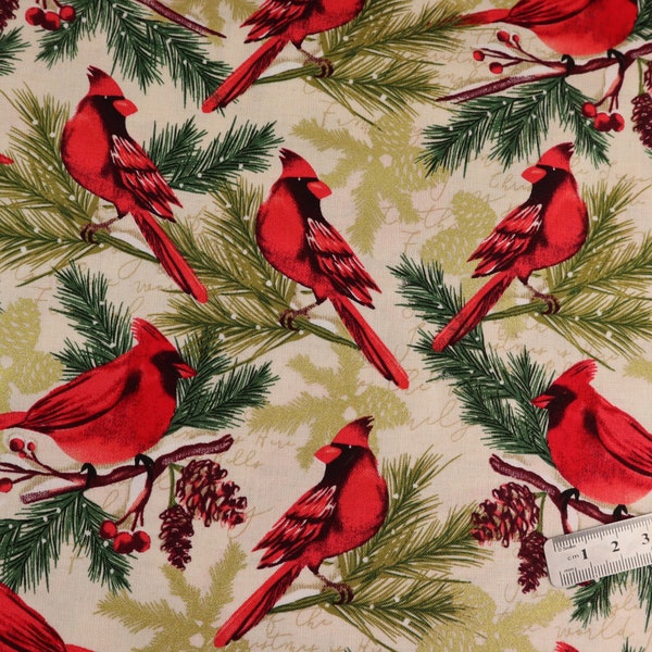 Cardinal Fabric - Etsy UK