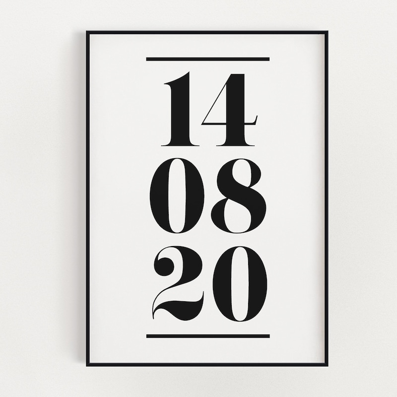 Wedding Date Print - Etsy