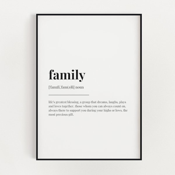 Family Definition - Etsy