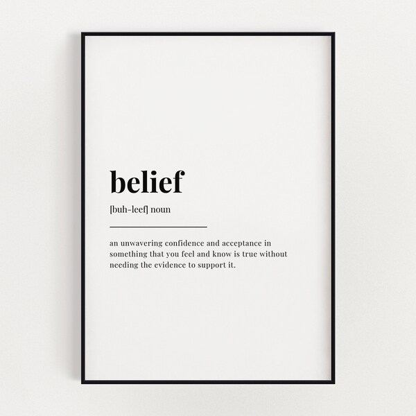 Belief - Etsy