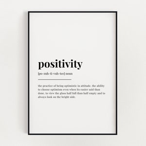 POSITIVITY DEFINITION MEANING Digital Download Definition Print Home ...