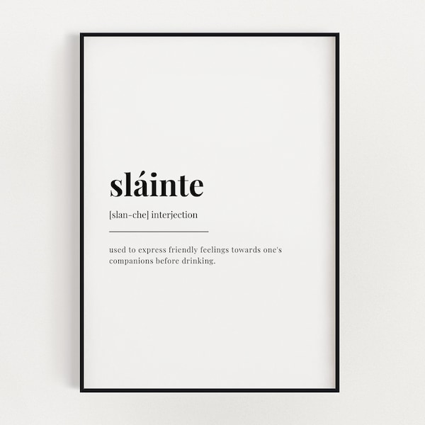 Slainte Print - Etsy