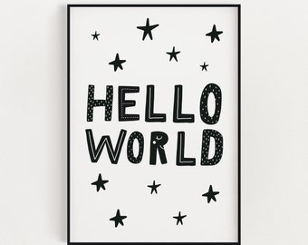 Hello World Poster - Etsy UK