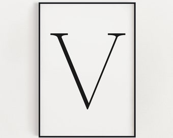 Monogram Letter V - Etsy