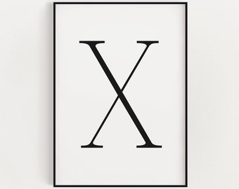 Letter X Poster - Etsy UK