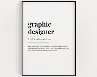 Designer Definition Print Gift for Artist Office Wall Art Workshop ...