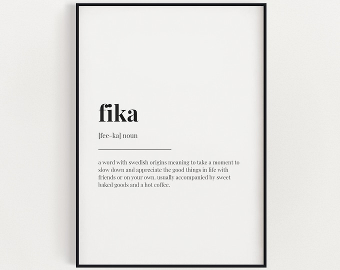 Fika Greetings Card & Envelope It's Fika Time Nordic Swedish Inspired ...