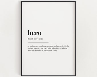 Hero Definition | Etsy