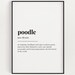 POODLE DEFINITION MEANING | Printable Wall Art| Poodle Print ...