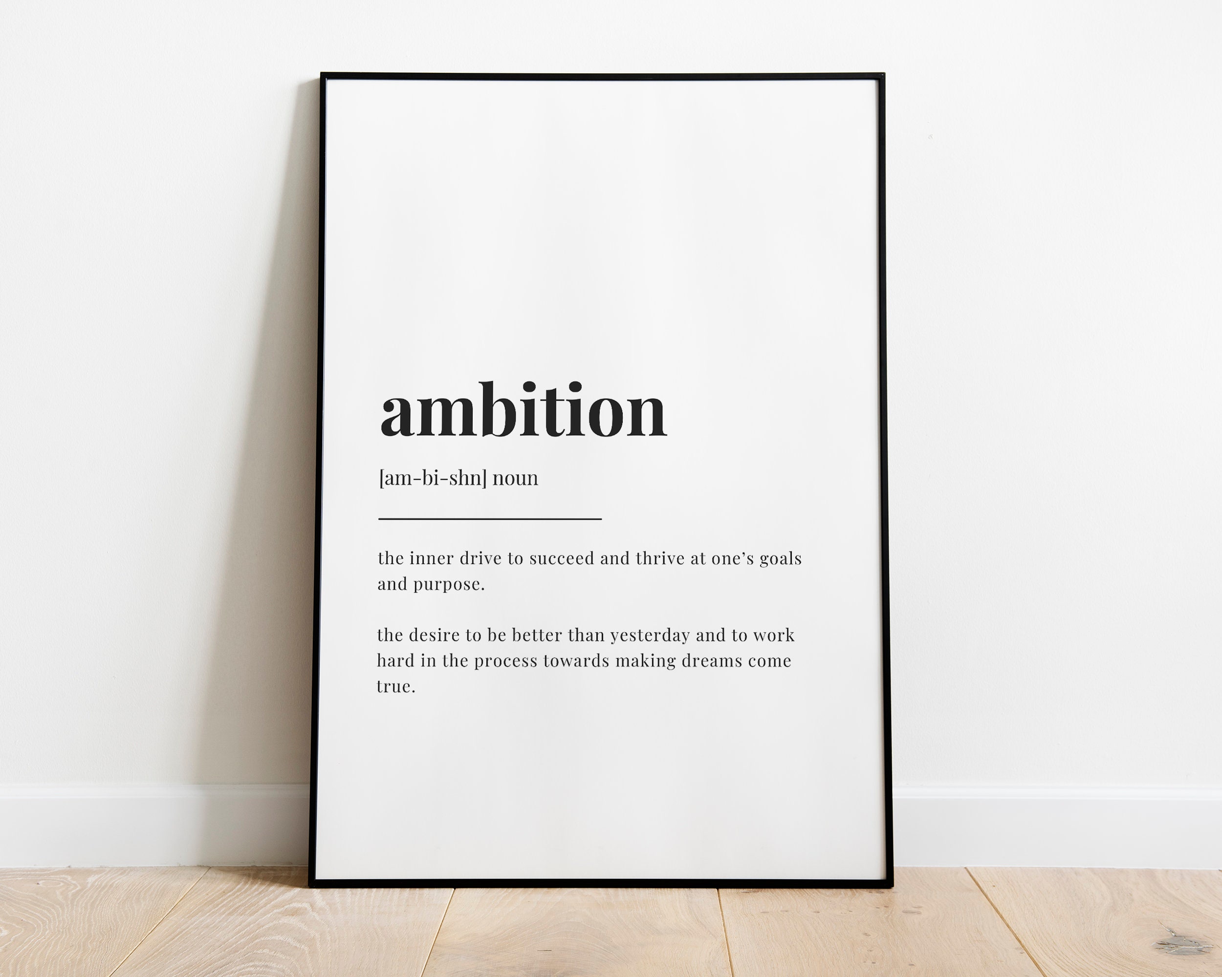 AMBITION DEFINITION PRINT | Digital Download | Printable Wall Art ...