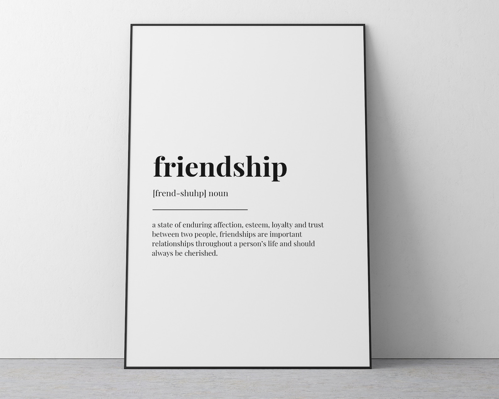 FRIENDSHIP MEANING PRINT | Printable Wall Art | Gift for Friend ...