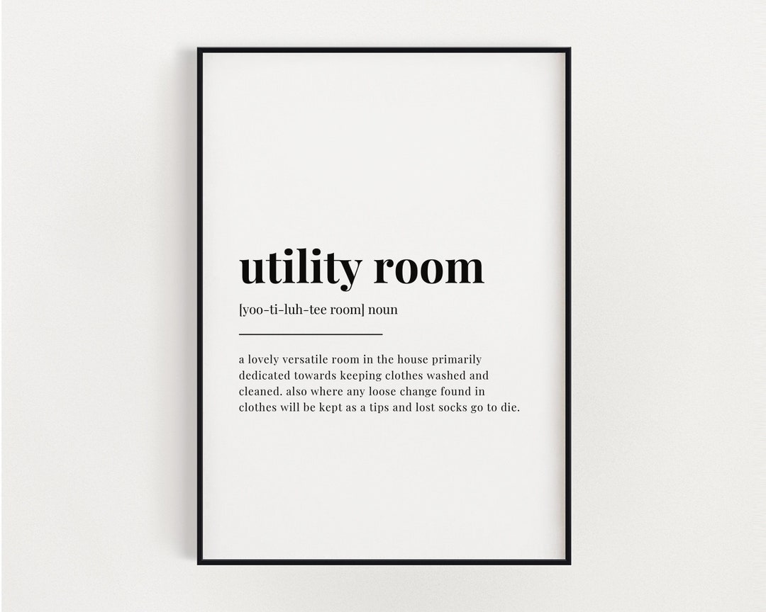 UTILITY ROOM PRINT, Laundry Room Sign, Laundry Room Art, Laundry Room ...
