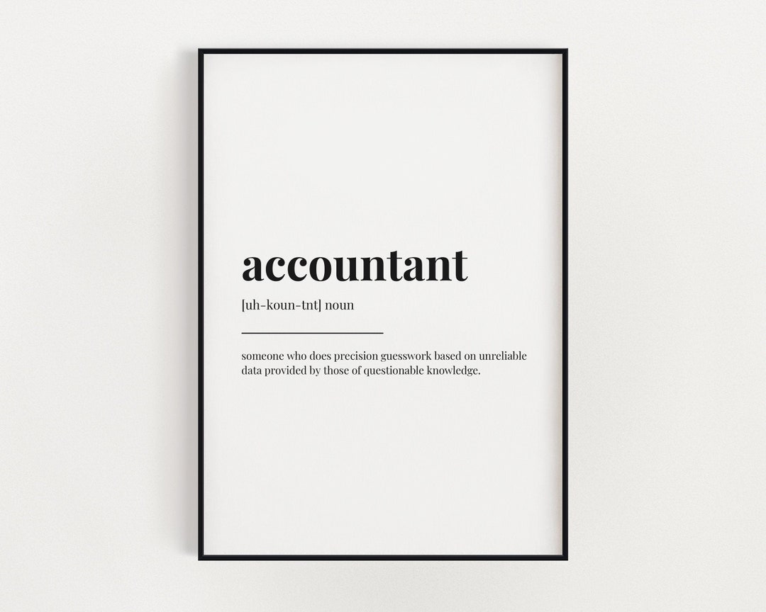 ACCOUNTANT DEFINITION MEANING, Digital Download, Printable Wall Art ...