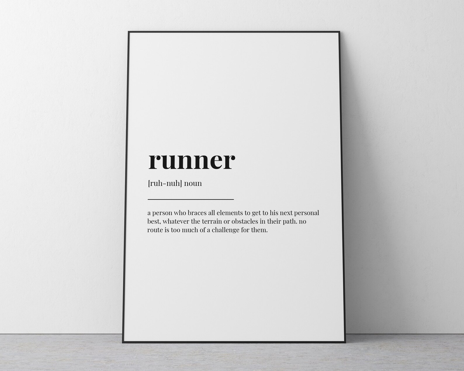 RUNNER DEFINITION PRINT Printable Wall Art Instant - Etsy
