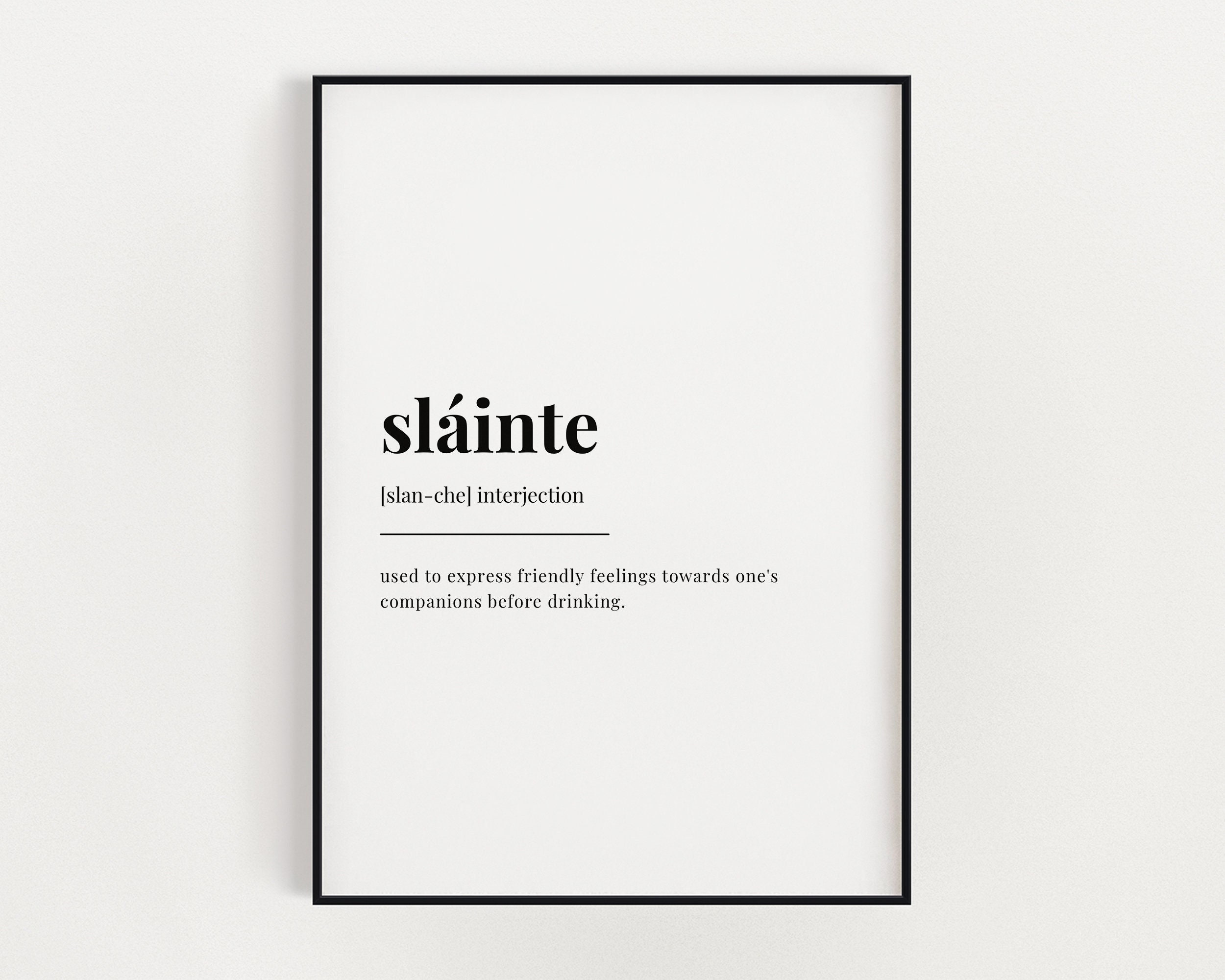 Slainte Definition Meaning | Printable Wall Art | Wall Decor | Instant ...