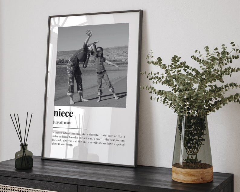 PERSONALISED NIECE DEFINITION Print | Wall Art Print | Niece Gift ...