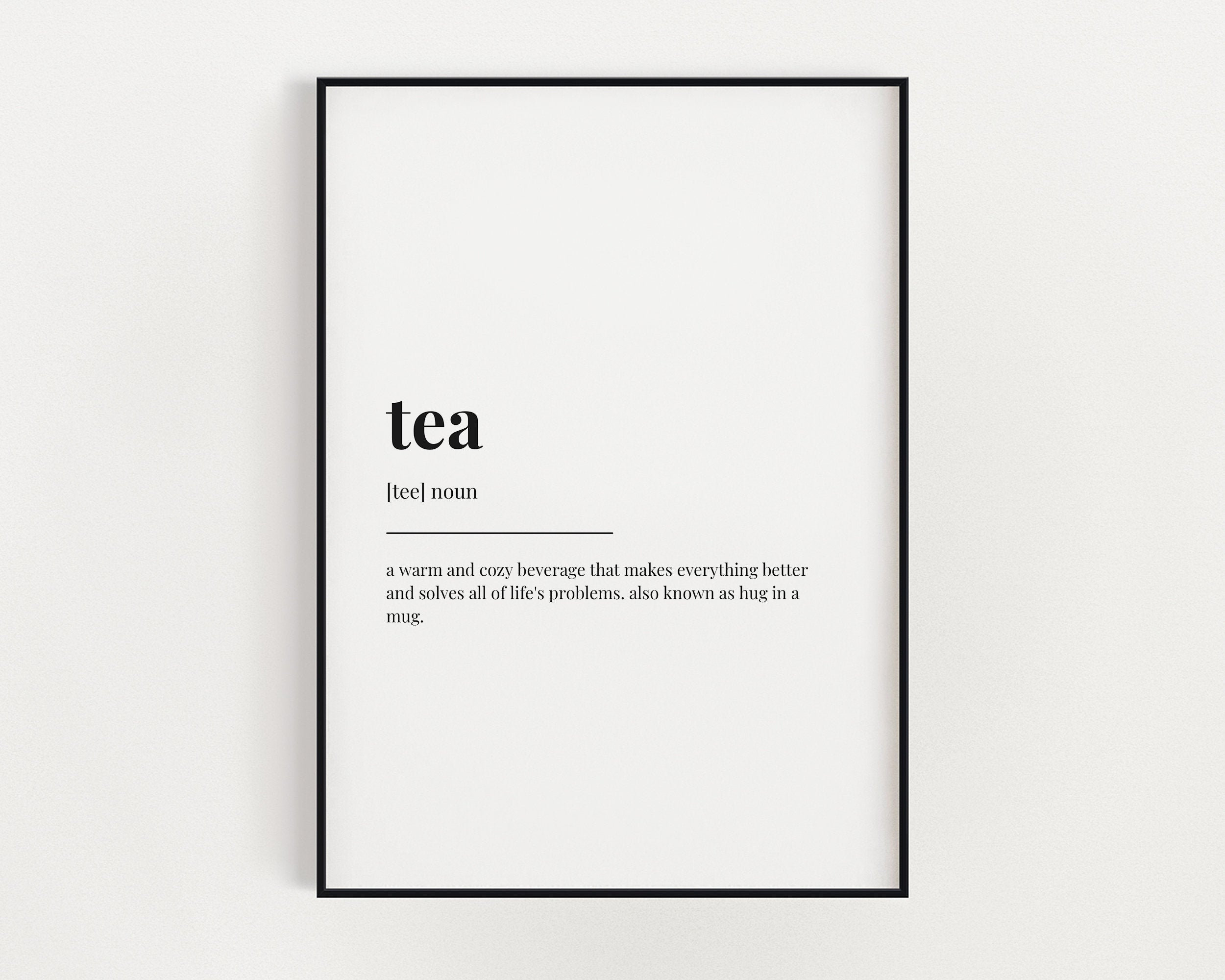 TEA DEFINITION MEANING Digital Download Printable Wall Art - Etsy UK