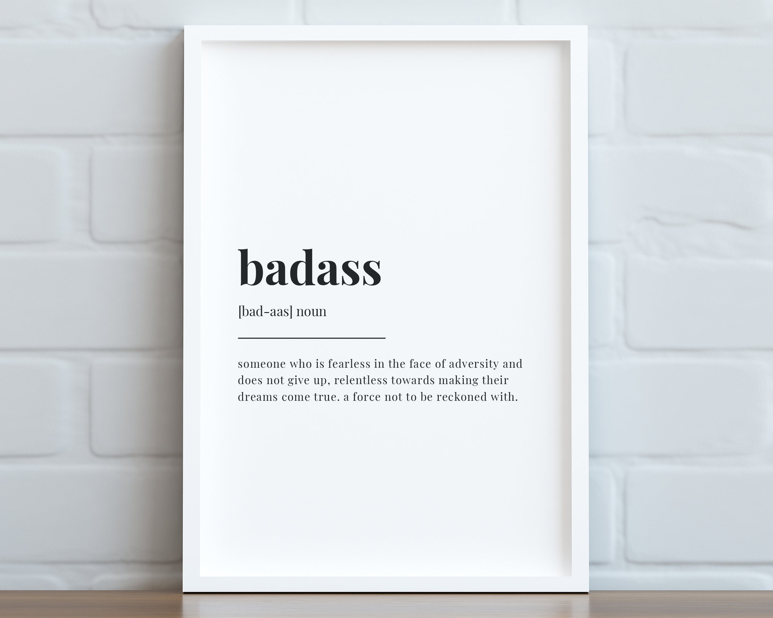BADASS DEFINITION PRINT Wall Art Print Badass Print - Etsy