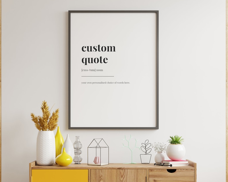 CUSTOM DEFINITION PRINT Personalised Definition Print Wall - Etsy UK