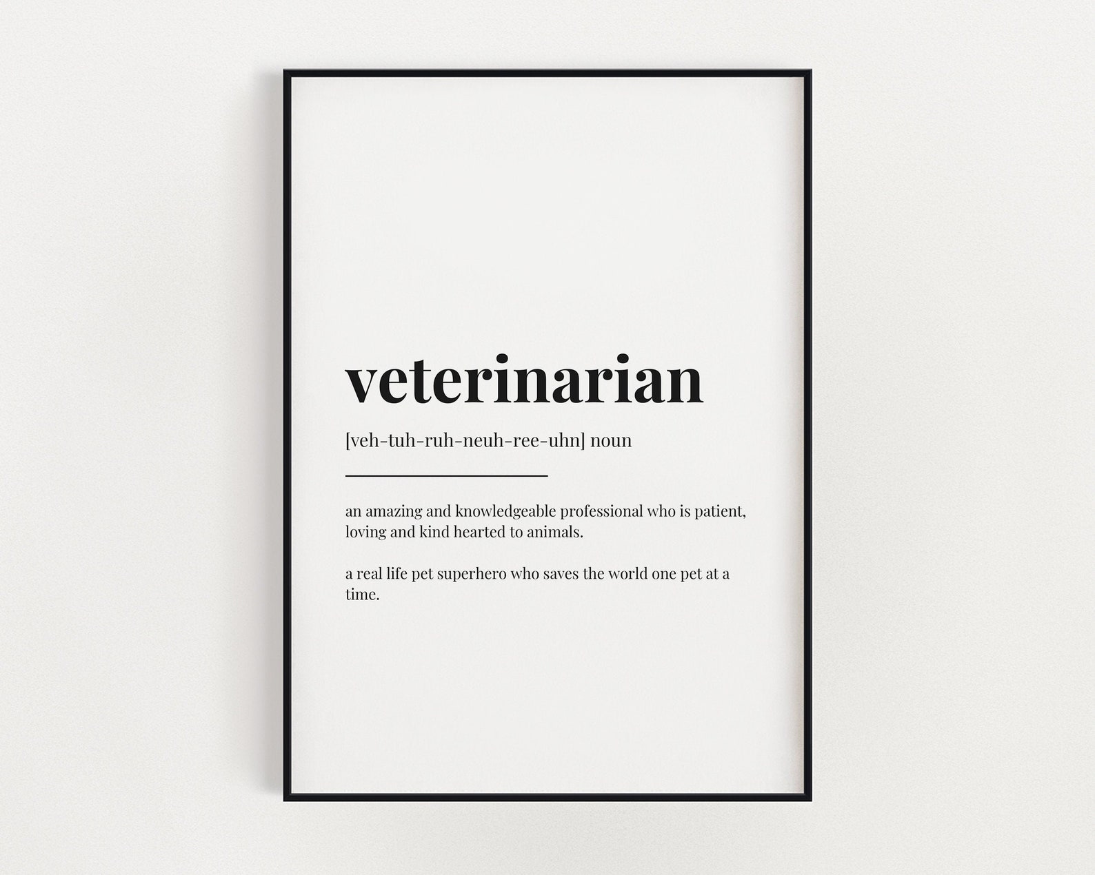 VET DEFINITION PRINT | Digital Download | Printable Wall Art ...