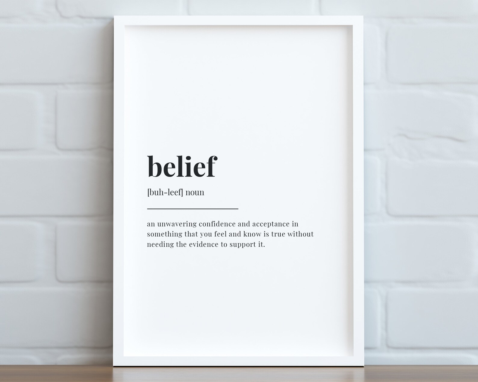 BELIEF DEFINITION MEANING Printable Wall Art Belief Print - Etsy