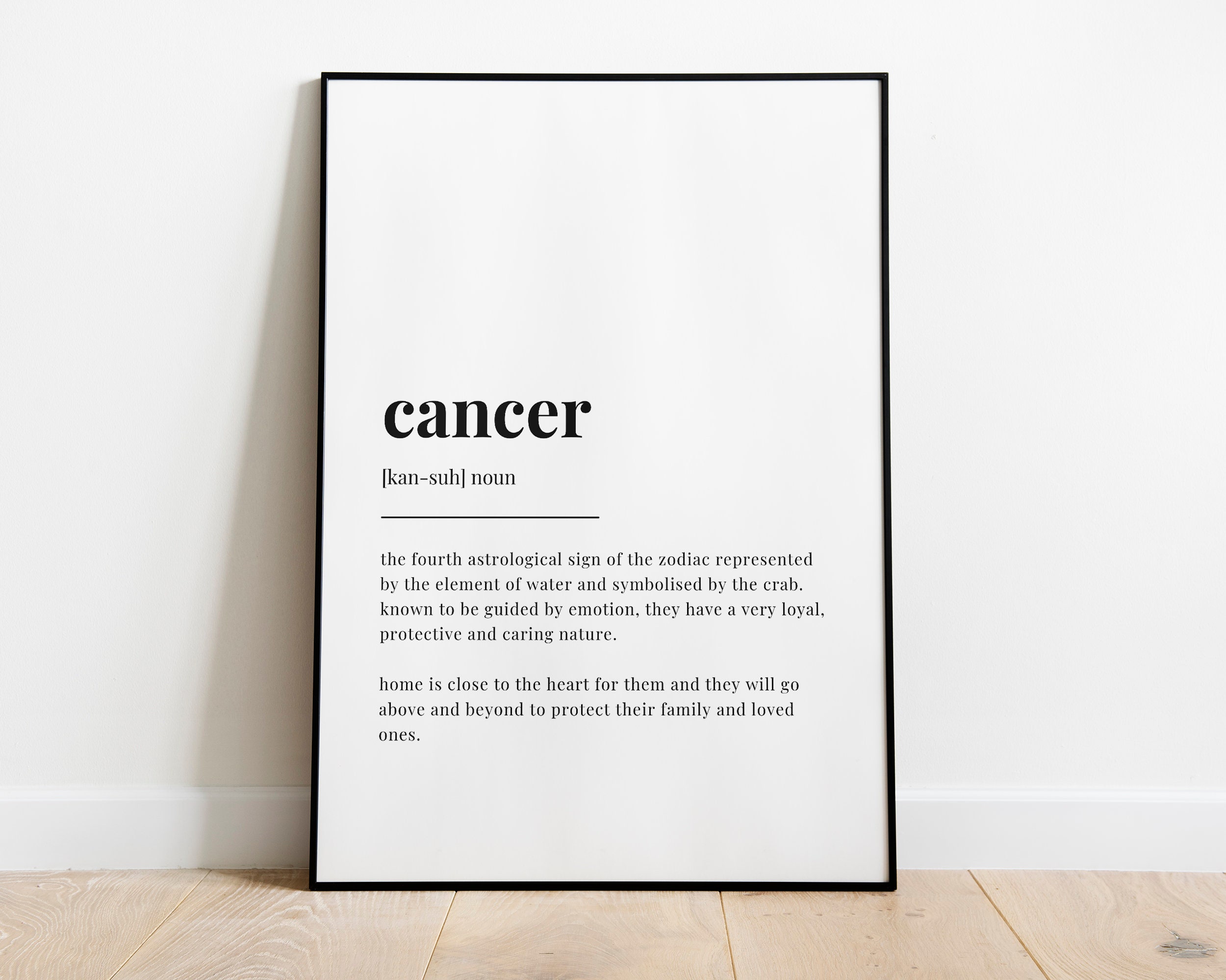 CANCER DEFINITION MEANING | Digital Download | Printable Wall Art ...