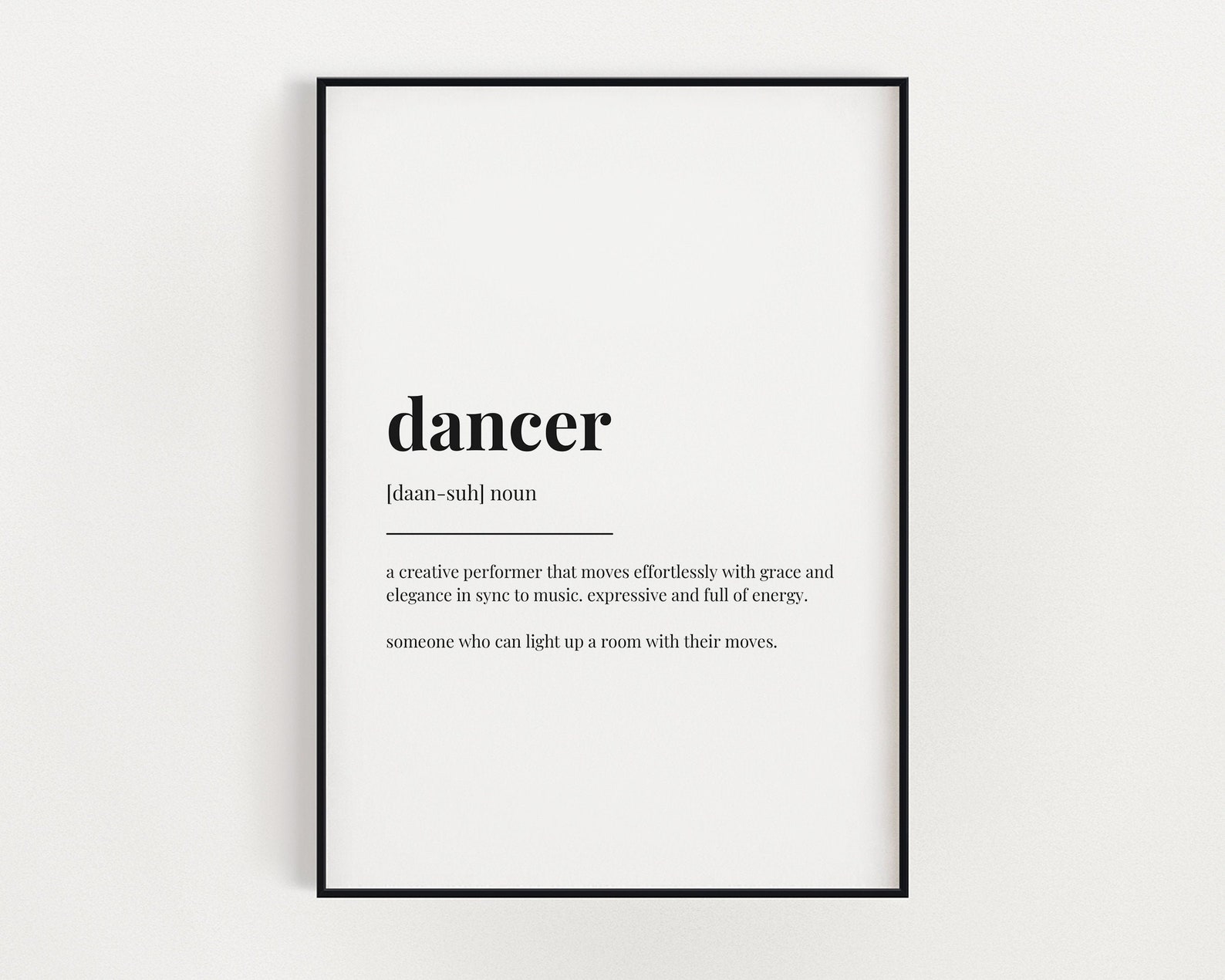 DANCER DEFINITION PRINT Digital Download Printable Wall - Etsy