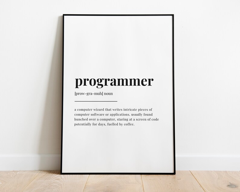 Instant Download Printable Wall Art, Programmer Definition Meaning ...