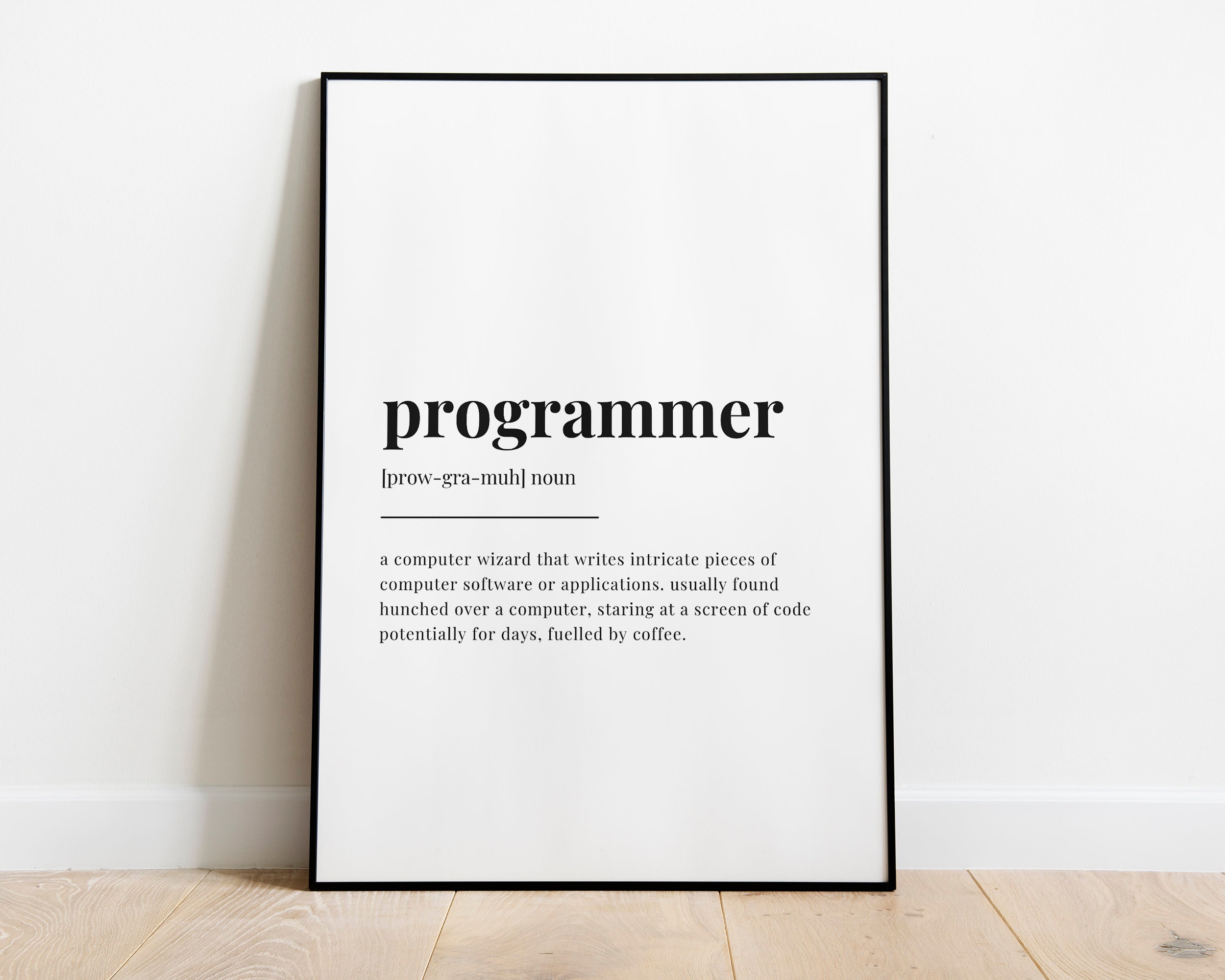 Instant Download Printable Wall Art, Programmer Definition Meaning ...