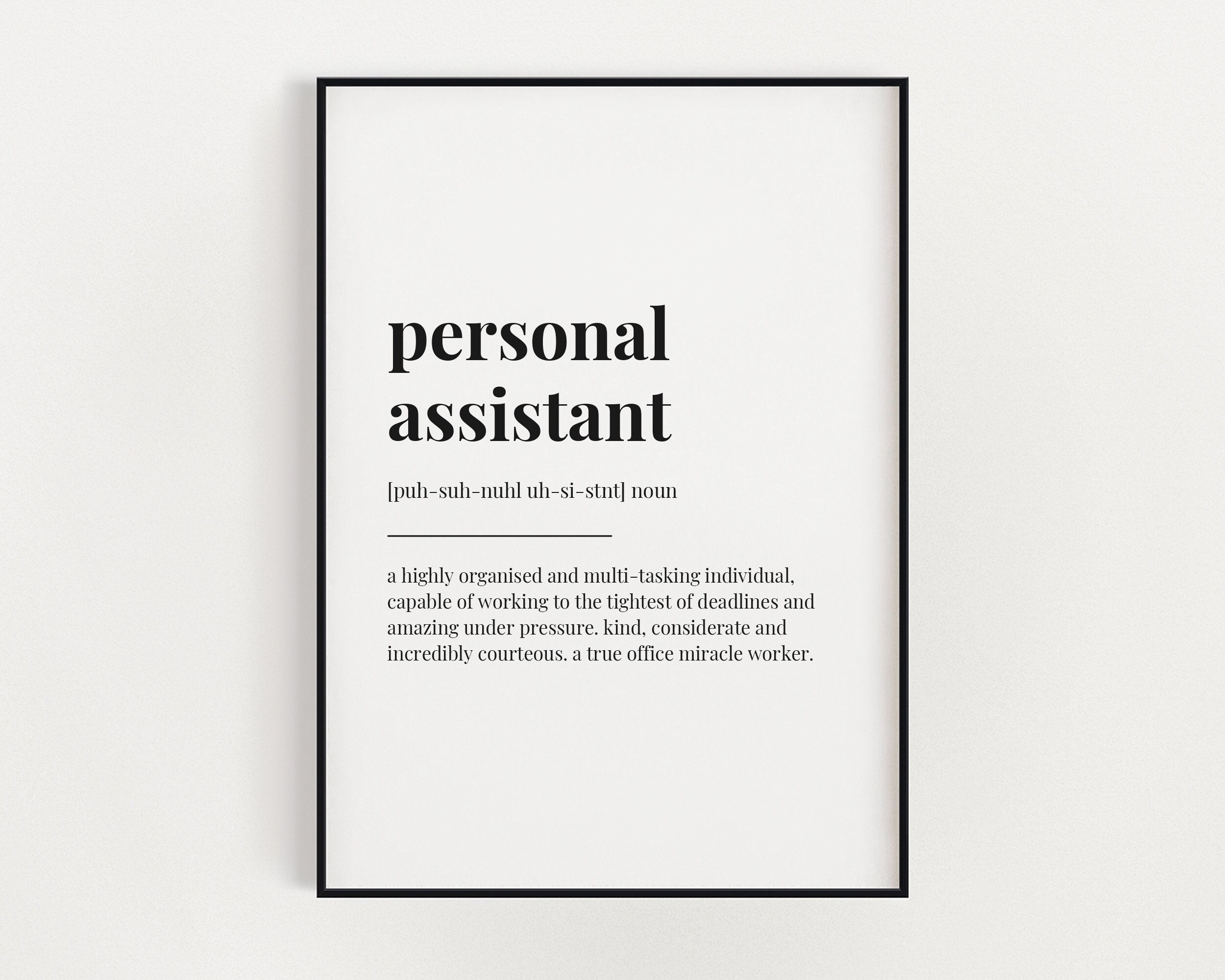 PERSONAL ASSISTANT DEFINITION Print Wall Art Print - Etsy