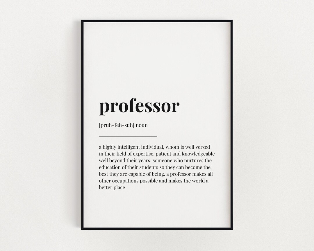 PROFESSOR DEFINITION PRINT | Digital Download | Printable Wall Art ...