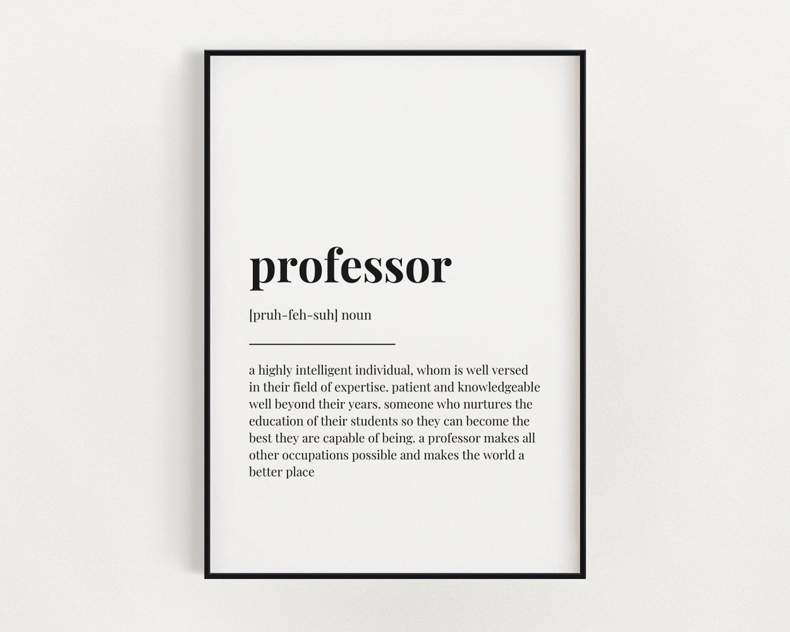 PROFESSOR DEFINITION PRINT | Digital Download | Printable Wall Art ...